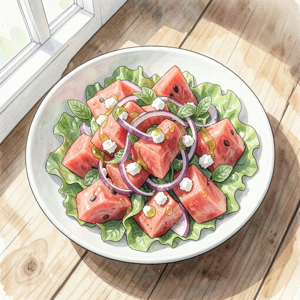 BBQ Watermelon Salad Recipe: Refreshing Summer Delight - BBQ Grill Recipes