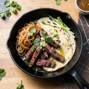 Fajitas Without Peppers: Sizzling Skillet Steak With Caramelized Onions ...